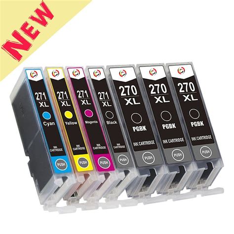 Pack Pgbk C M Y K For Canon Pgi Xl Cli Xl Bk C M Y