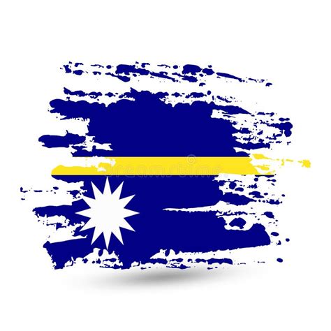 Movimiento Del Cepillo Del Grunge Con La Bandera Nacional De Nauru