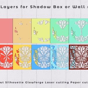 Butterfly Stained Glass Shadow Box Stained Glass Svg Shadow Box