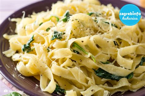 TAGLIATELLE SA SIROM I ŠPINATOM Ovaj zdrav obrok gotov je u tren oka