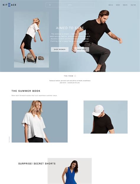 Kit And Ace ECommerce Website Design Gallery Tech Inspiration