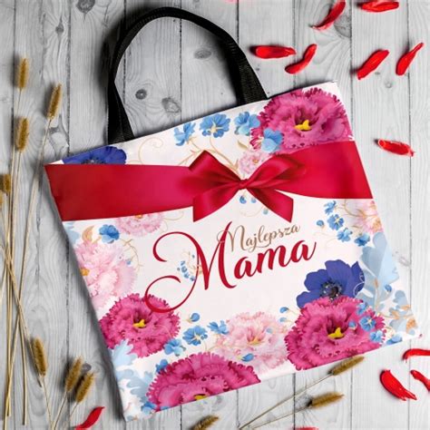 Torba Na Zakupy z Nadrukiem dla Mamy Prezent na Dzień Matki