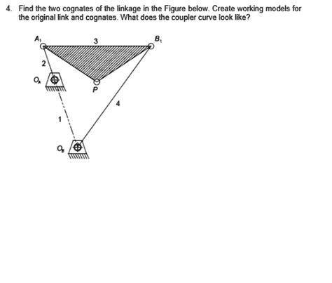 solved 4 find the two cognates of the linkage in the figure below create working models for