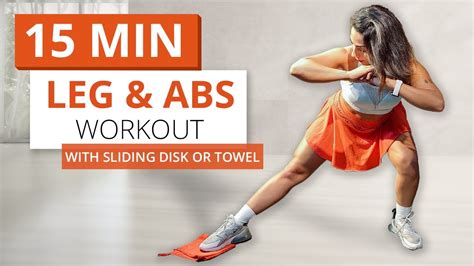 15 MIN LEG ABS Workout Pilates Workout At Home Slider Workout