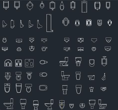 Urinals CAD Blocks Free CAD Block And AutoCAD Drawing