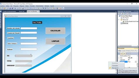 C Mo Realizar Una Factura En Visual Basic Excel Basic Youtube