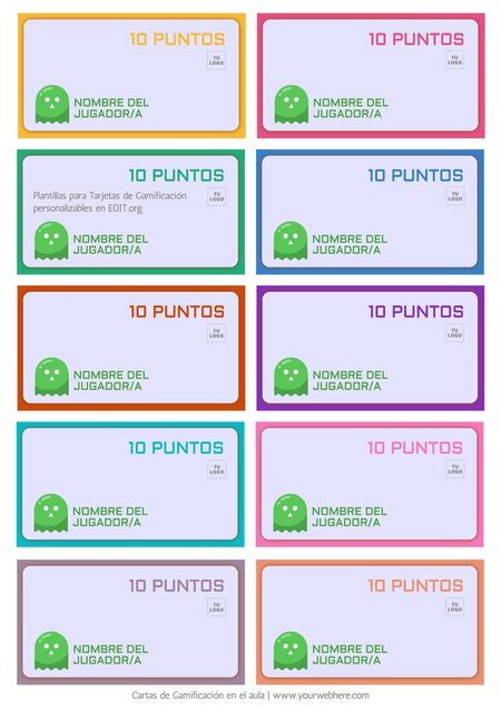 Crea Tarjetas de Gamificación en el Aula para Imprimir