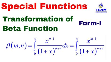 transformation of beta function form 1 different forms of beta function special functions youtube