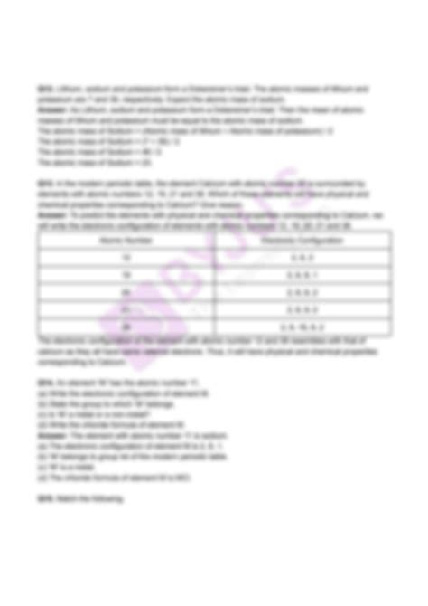 Solution Modern Periodic Table Questions And Answers Studypool