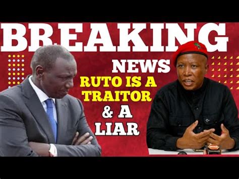 You Are The Worst President Malema Take A Sweep At Ruto Over Hot Air