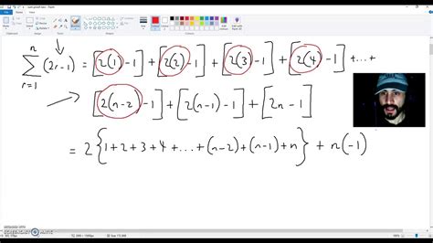 how to prove that the sum of all odd numbers up to n terms is equal to n squared youtube