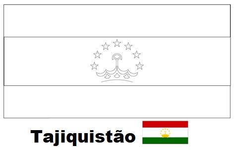 Blog de Geografia Bandeira do Tajiquistão para colorir