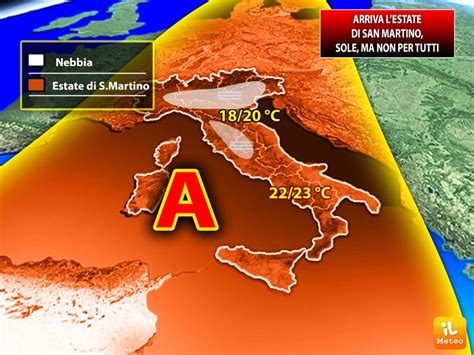 Meteo da Lunedì la CALDA Estate di San Martino ma non per tutti Ecco