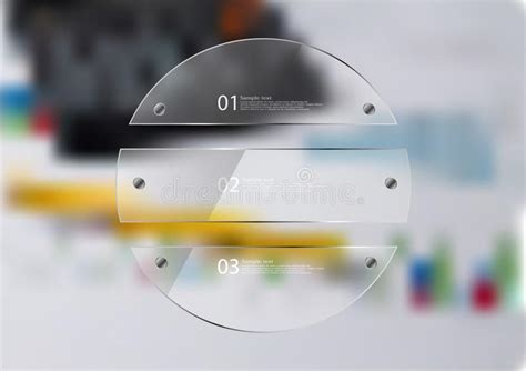 Calibre Infographic D Illustration Avec Le Cercle En Verre Divis