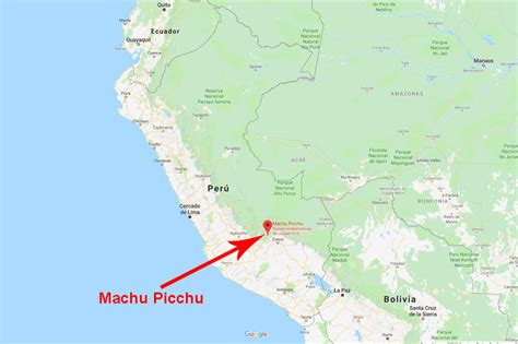 Mapas de Machu Picchu ubicación rutas y más
