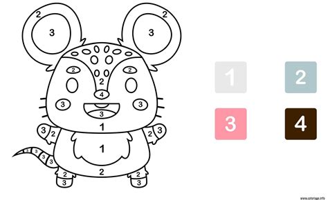 Coloriage Petite Souris Magique Maternelle Facile JeColorie