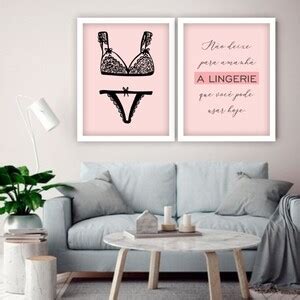 Conjunto Quadros Decorativos Lingerie Não Deixe Para Amanhã A Lingerie