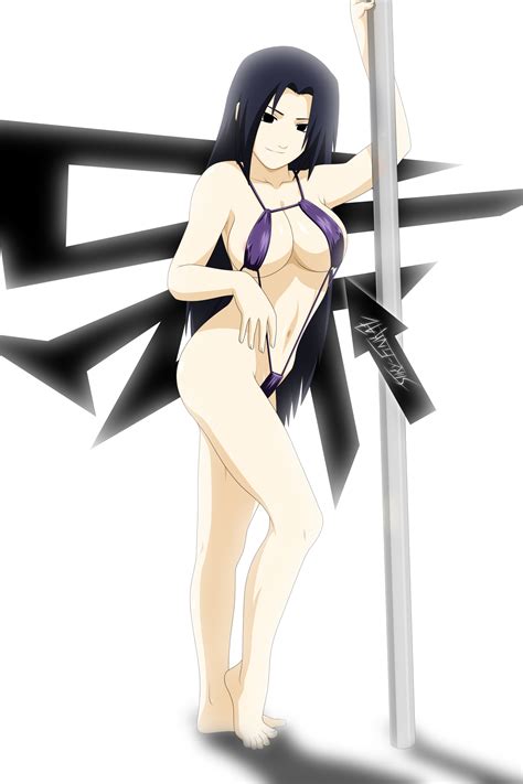 Stiky Finkaz Uchiha Mikoto Naruto Naruto Series Highres Bikini Black Eyes Blue Hair