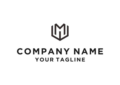 Logotipo de la letra mw vector de diseño wm Vector Premium