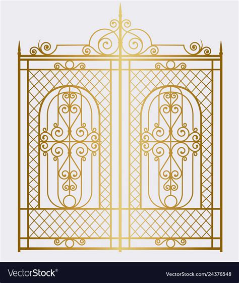 Forged Iron Gate Royalty Free Vector Image Vectorstock