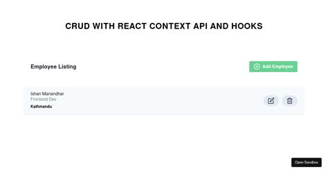 React Employee Crud App Codesandbox