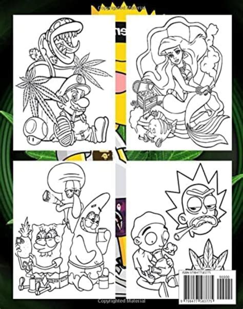 90s Cartoon Stoner Coloring Book Enchanting Trippy Etsy