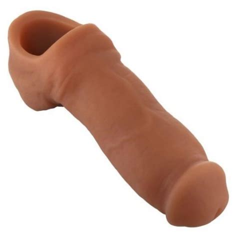 packer gear 5 ultra soft silicone stand to pee packer brown sex toys at adult empire