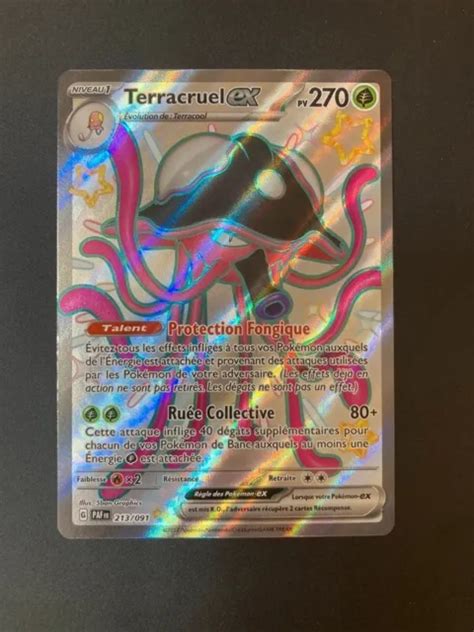 CARTE POKÉMON FULL Art shiny TERRACRUEL ex 213 091 EV04 5 Destinées de