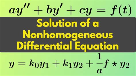 differential equations a fairly general solution involving convolution youtube