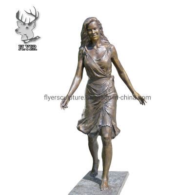 Jardín de esculturas decorativas sentado mujer desnuda sexy nude Girl