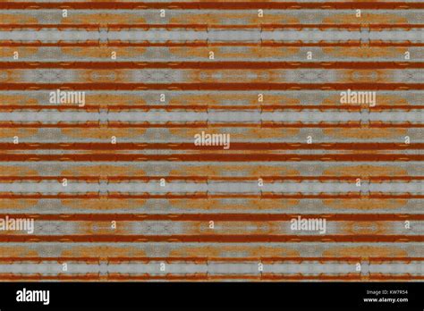 Zinc Wall Texture Seamless Pattern Background Rusty Corrugated Metal
