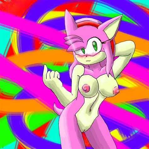 Rule 34 Amy Rose Beige Skin Blush Breasts Color Female Female Only Fur Furry Hedgehog Nipples