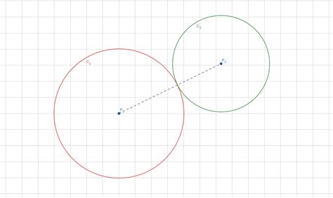how to calculate the intersection points of two circles