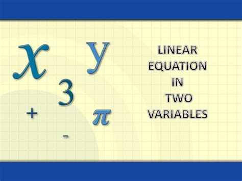 linear equation in 2 variables