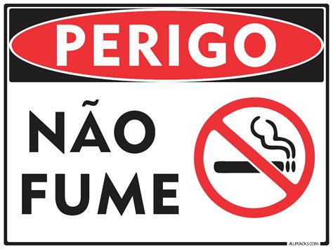 Placa Sinalização Em Alumínio Perigo Não Fume 30x20cm Epi R 16 00 em