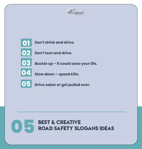Slogan In Road Safety Tiplance
