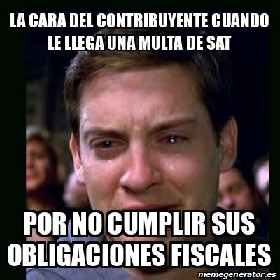 Meme Crying Peter Parker La Cara Del Contribuyente Cuando Le Llega