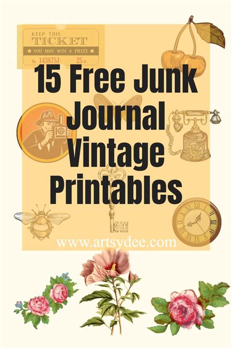 Free Junk Journal Vintage Printables In Vintage Printables