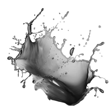 Black Water Color Splash On Transparent AI Generated 29890222 PNG