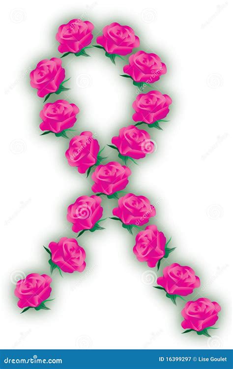Cinta rosada con las rosas ilustración del vector Ilustración de rosas