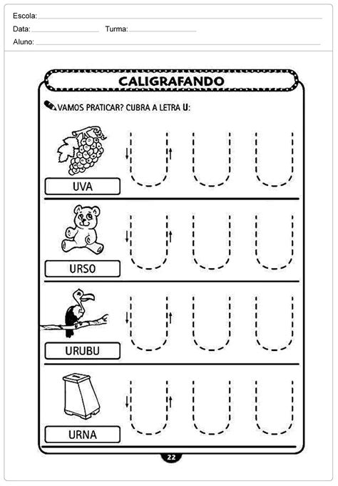 Letra U Para Imprimir
