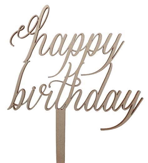 Topper Na Urodziny Napis Na Tort Happy Birthday Allegro Pl