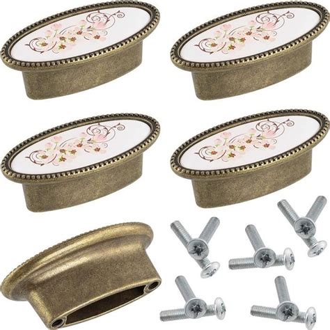 C41731 Lot 5 Poignées boutons Meuble Entraxe 32 Mm Antique Porte