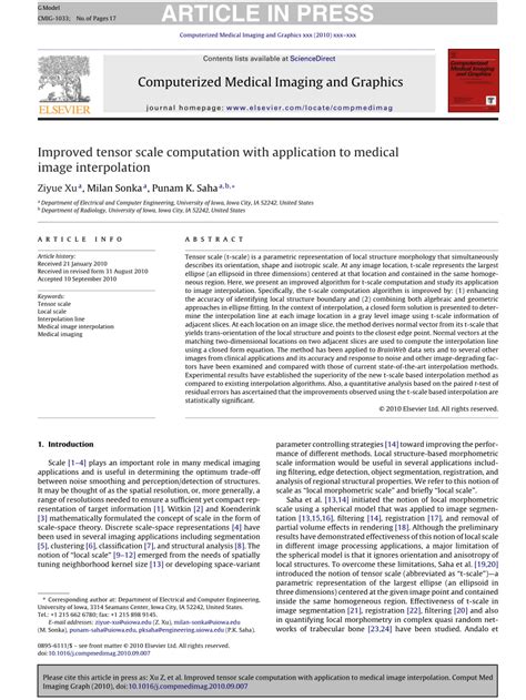 pdf improved tensor scale computation with application to medical image interpolation