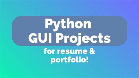 Python Gui Projects Ideas With Description And Libraries