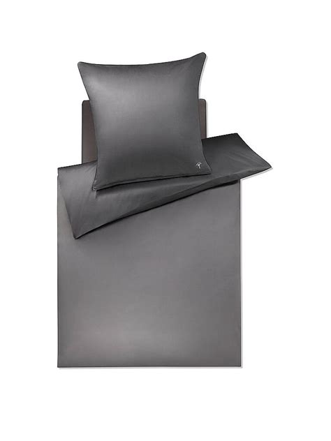 JOOP Satin Bettwäsche 70x90cm 140x200cm Atelier Mix Stone grau