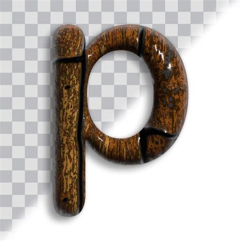 Dibujos Animados De Madera D Letra Min Scula P Archivo Psd Premium
