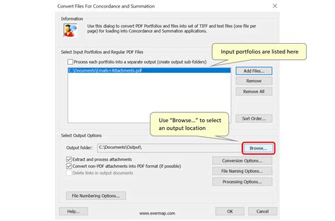converting pdf portfolio files into tiff and text format for