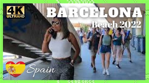 Spain Barcelona Beach Walk Part 5 4k Unedited YouTube