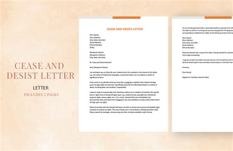 10 FREE Cease And Desist Defamation Letter Samples Templates In MS